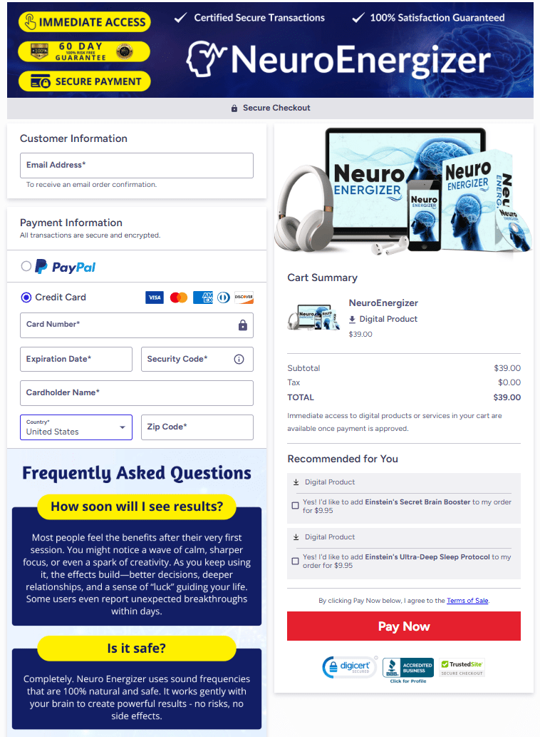 Neuro Energizer™ (Official) | Einstein's 7-Second Brain Trick